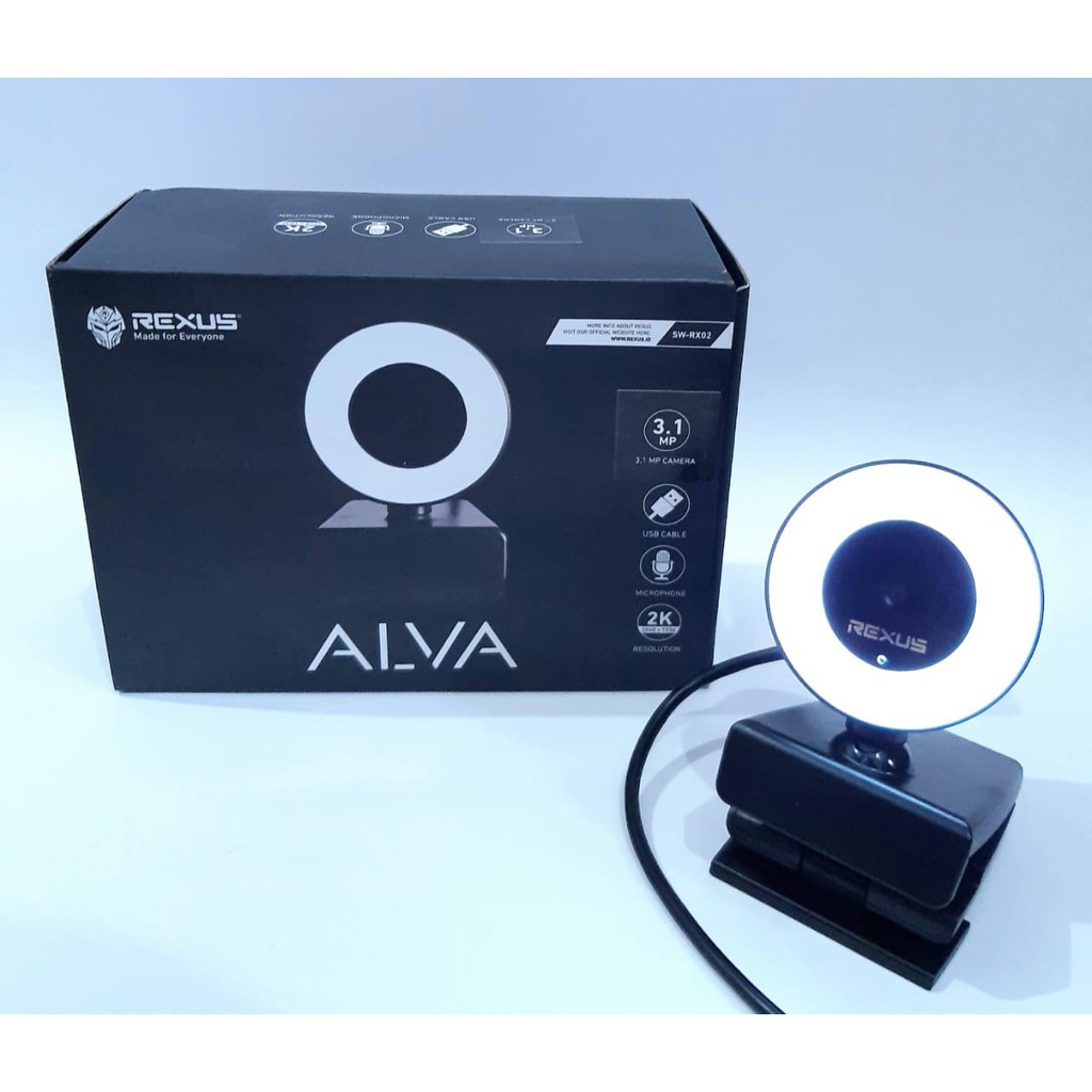 Jual Rexus Alva SW RX02 USB Webcam Stream with Microphone 2K resolution ...