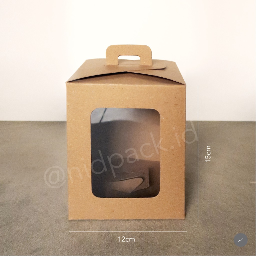Jual Dus Kue Kering 250gr Gable Box 12x12 x15 cm (KRAFT) | Shopee Indonesia