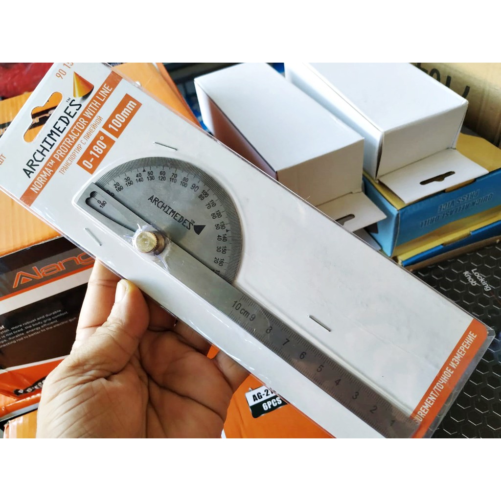Jual PROTRACTOR penggaris Busur Siku Derajat Stainless Steel Protractor ...