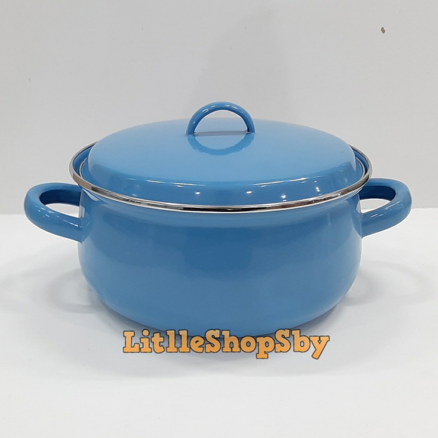 Jual Panci Enamel Besar 24cm biru muda | Shopee Indonesia