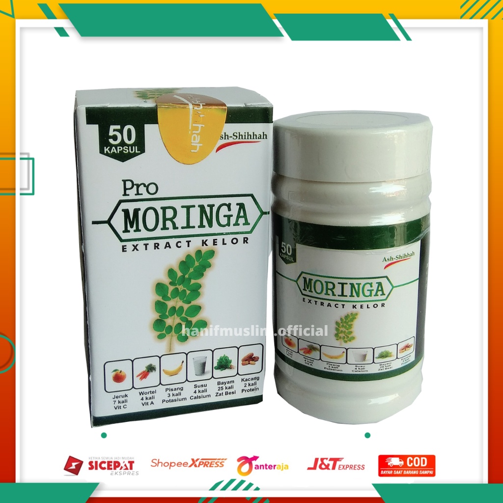 Jual Pro Moringa Kapsul Ekstrak Daun Kelor Ash Shihhah - 50 Kapsul | Shopee Indonesia