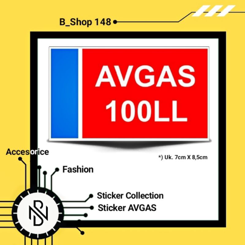 Jual stiker logo avgas/stiker logo bahan bakar racing/stiker racing ...