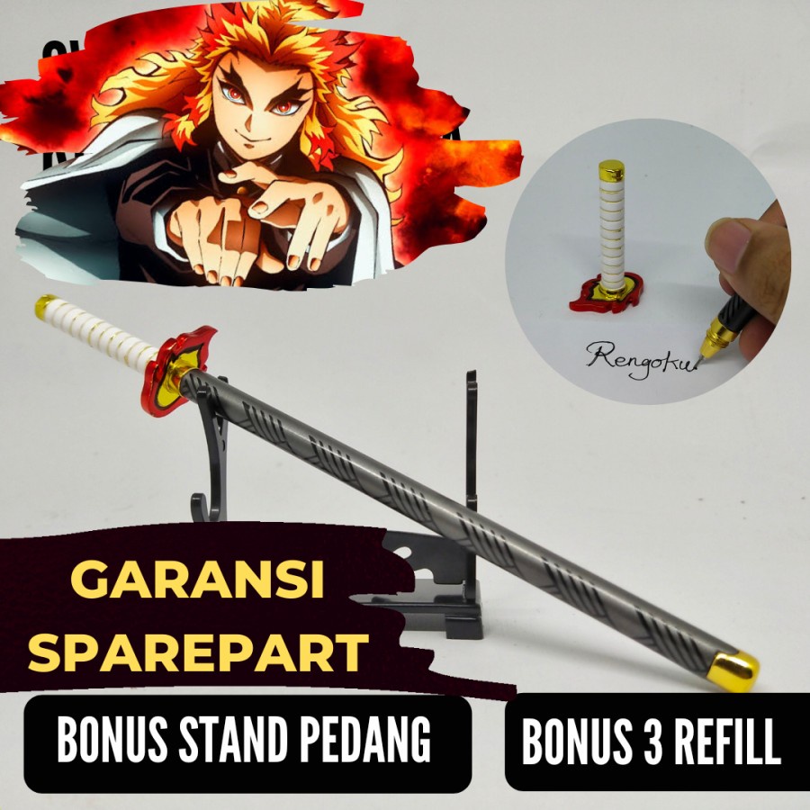 Jual BISA COD Pulpen pedang anime Demon slayer Rengoku Sword pen ...