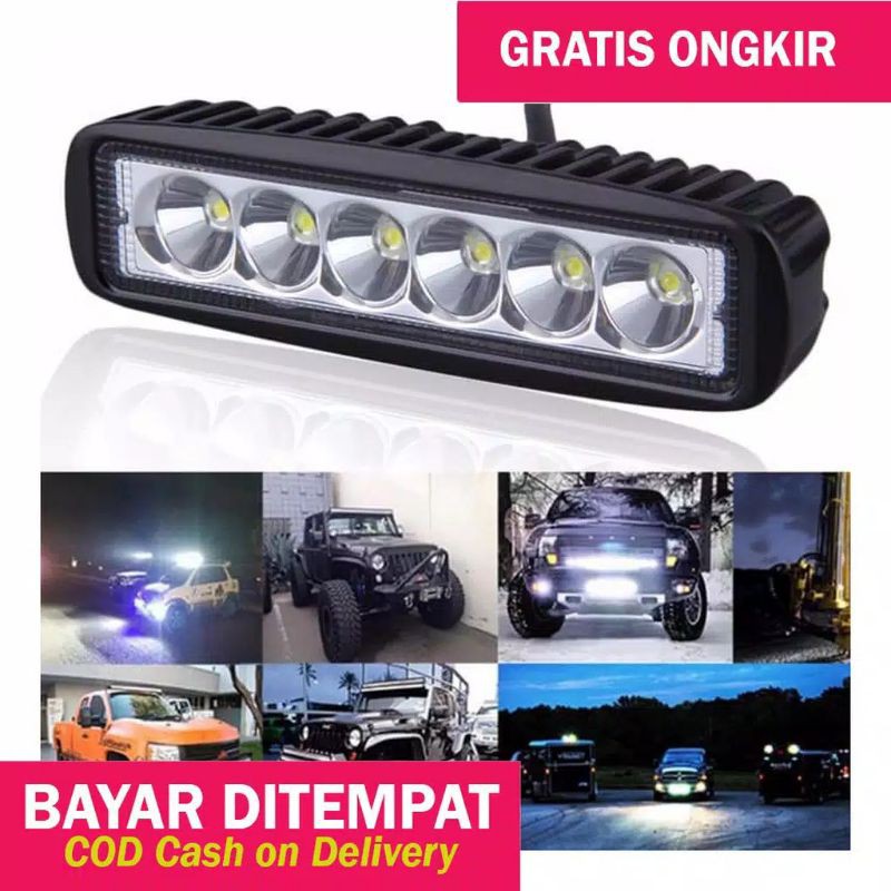 Jual LAMPU LED CREE 18WATT - LAMPU TEMBAK SOROT CREE 6 TITIK 18W - PIPIH | Shopee Indonesia
