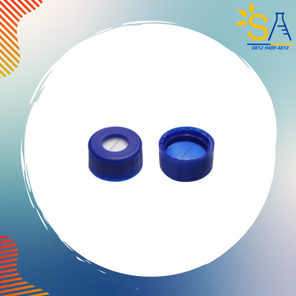 Jual Tutup Ulir Vial HPLC & GC 1.5-2 mL 9mm - Slit Septa PTFE ...
