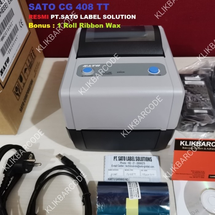 Jual PRINTER BARCODE SATO CG 408 TT / CG408 / CG-408 TT ( BANDEL - AWET ...