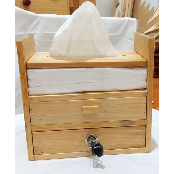 Jual tempat tissue aesthetic custom 2 laci | Shopee Indonesia