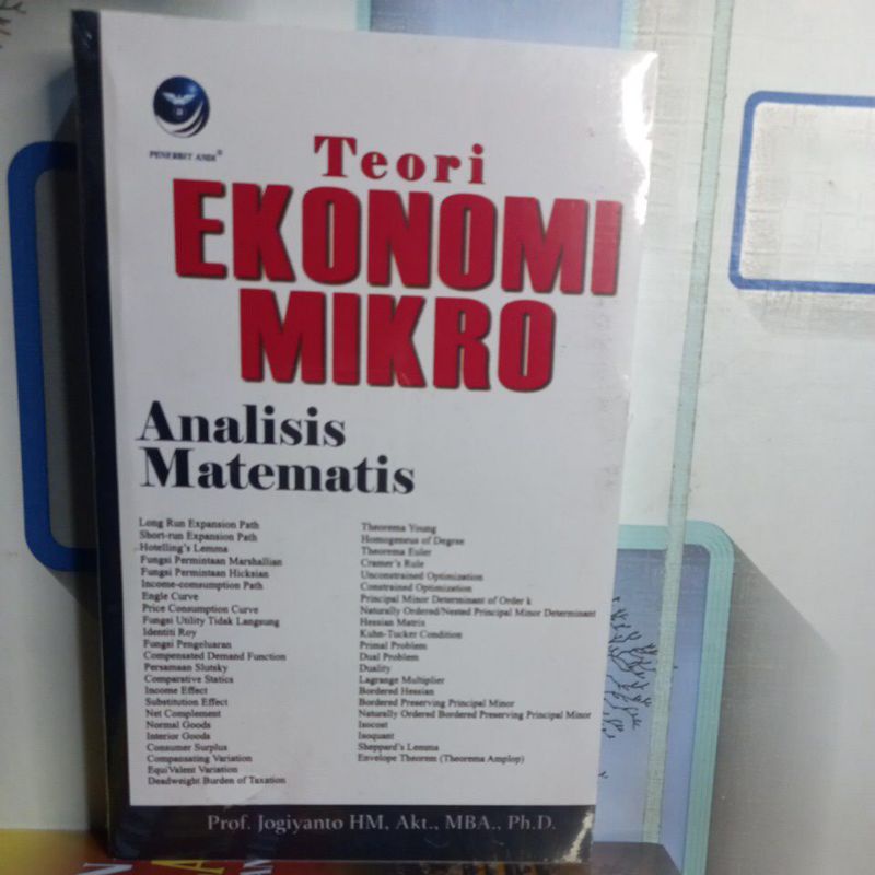 Jual Teori ekonomi mikro analisis matematis Prof jogiyanto HM. | Shopee ...