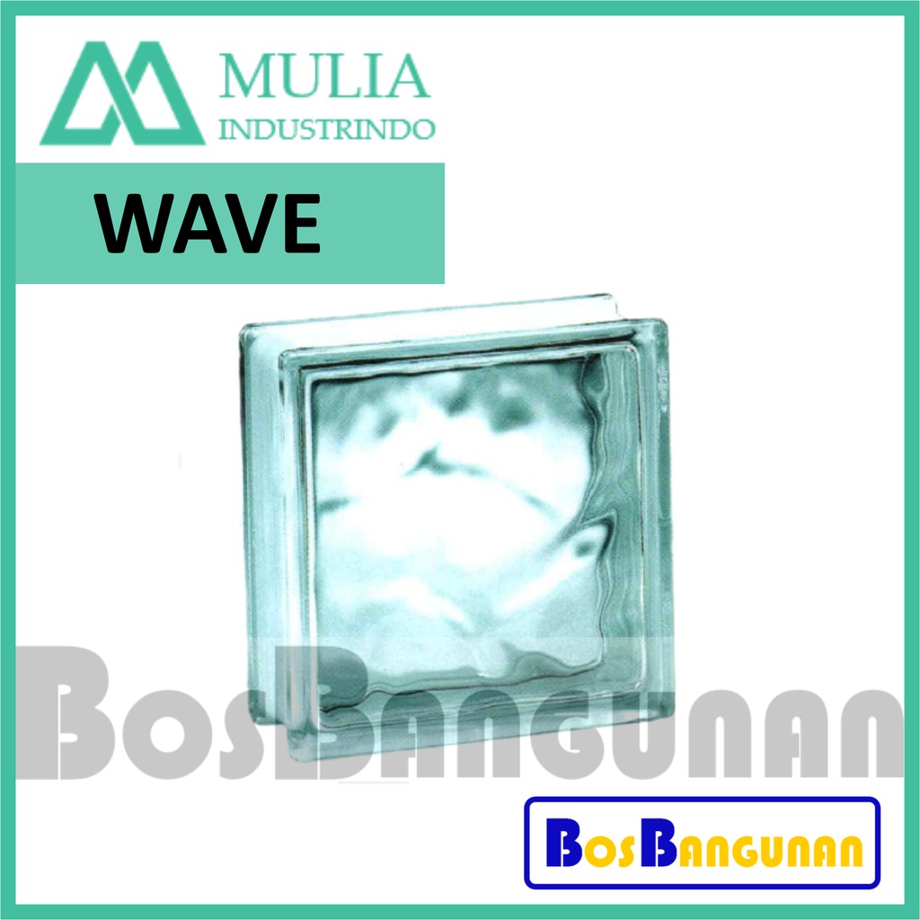 Jual Glass Block MULIA WAVE / Balok Kaca MULIA WAVE 19x19x9.5CM / Kaca ...