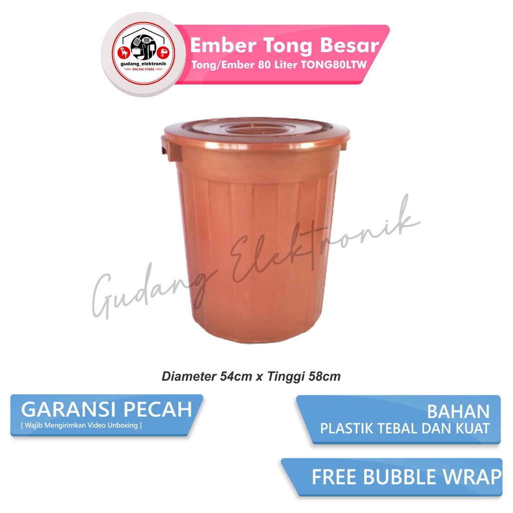 Jual Ember Jumbo Ember Besar Kapasitas 80 Liter Tong/Ember 80 Liter UP ...