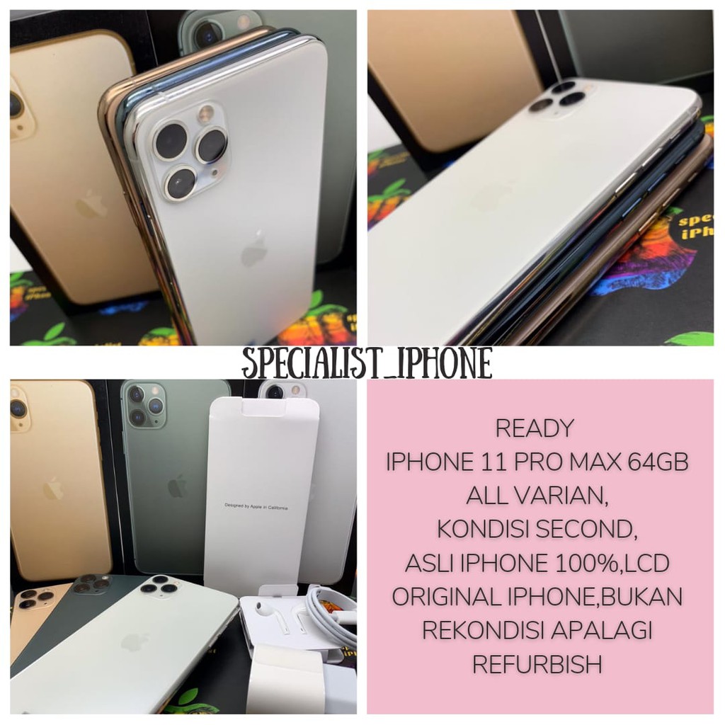 Jual Iphone 11 pro max 64gb fullset ex inter original dijamin lcd ...