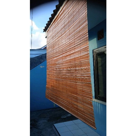 Jual kerai/tirai bambu full pliture+vernis,ukuran 2x2mp,#tirai/kerai jendela#tirai/kerai outdoor ...