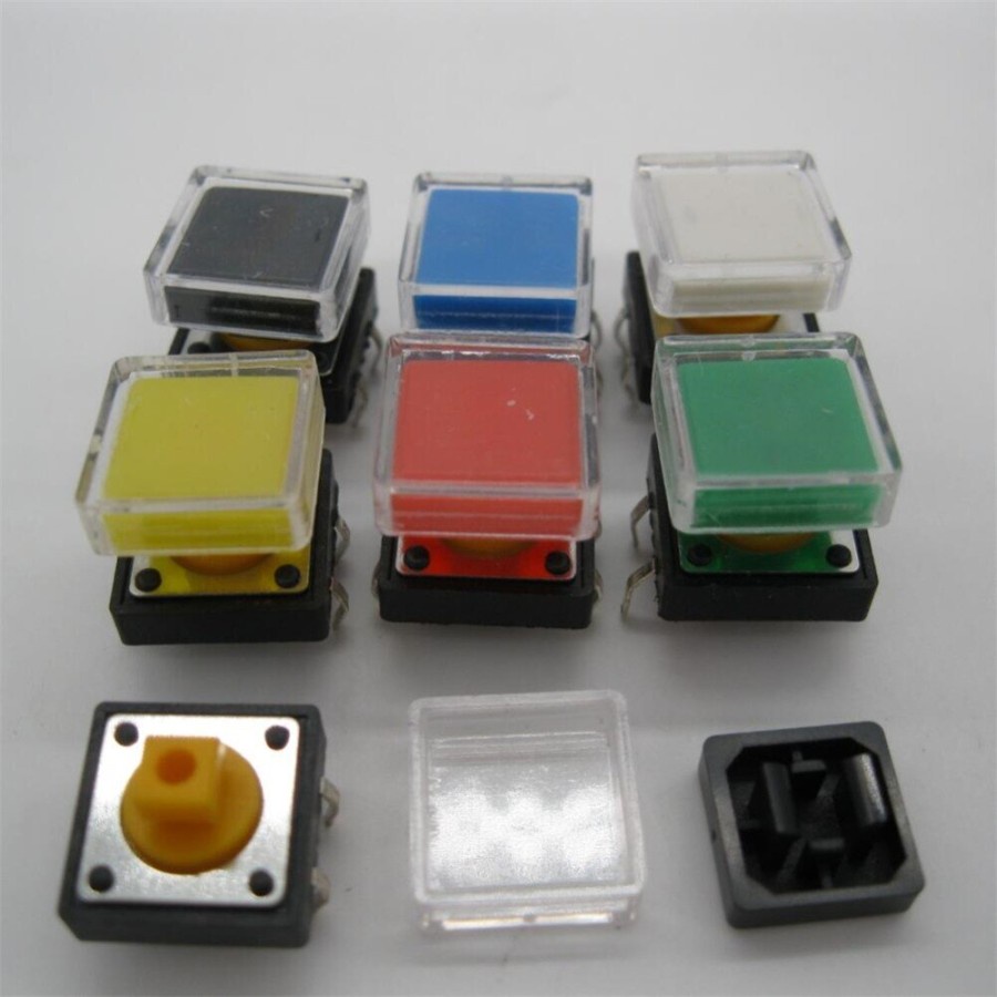Jual square cover cap for 12*12mm push Button Tactile Tact Switch b3f ...