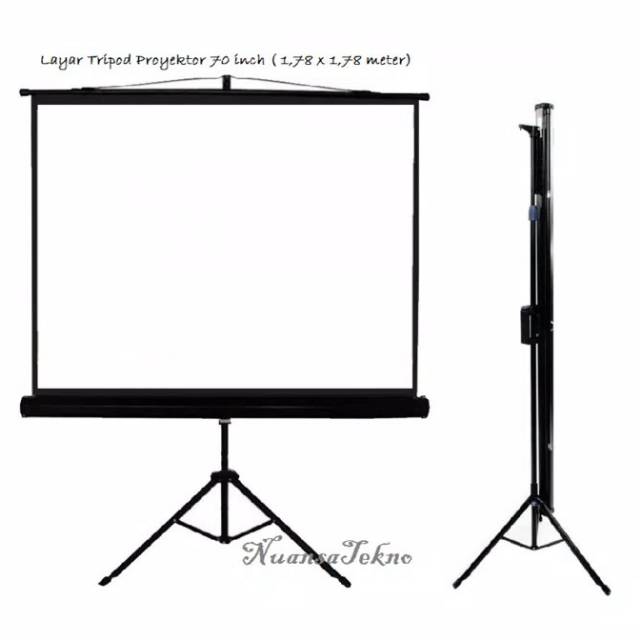 Jual Layar Proyektor dengan Tripod Screen Projektor 70 inc | Shopee ...