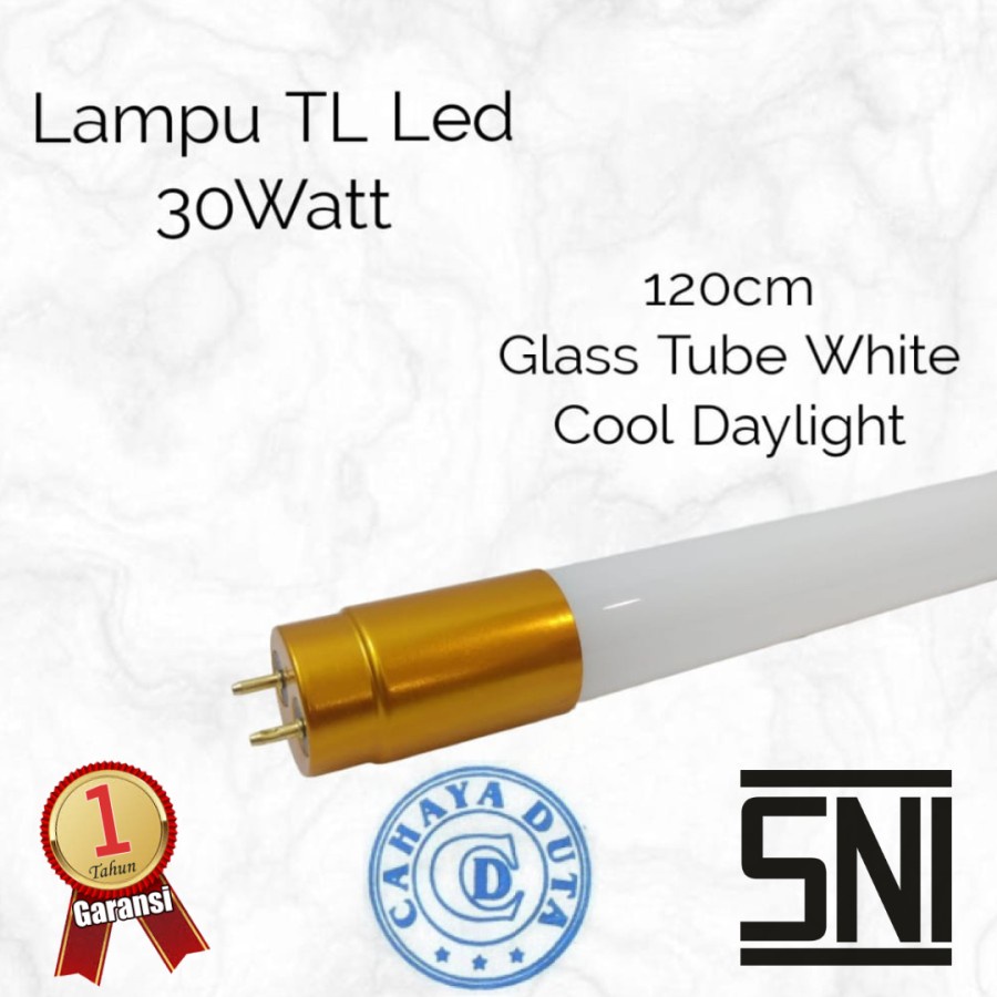 Jual Lampu TL LED 30W 120cm T8 glass tube putih white 30watt 30w | Shopee Indonesia