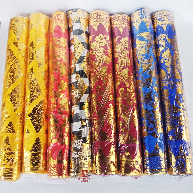 Jual Kain Prada Bali Motif Bun 1 Roll isi 36 Meter - Kain Dekorasi Bali ...