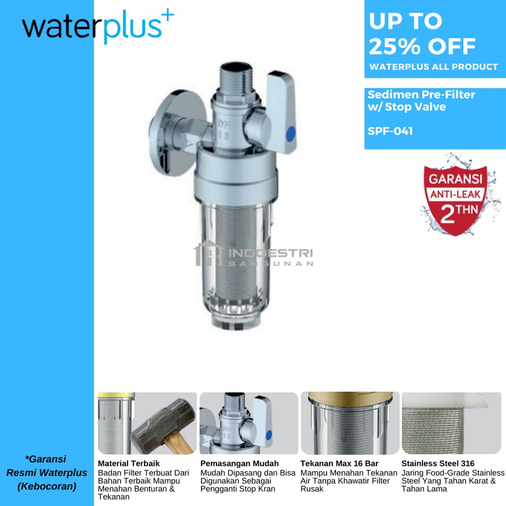 Jual Filter Sediment Waterplus SPF 041 / Mesin Filter Air Waterplus SPF ...