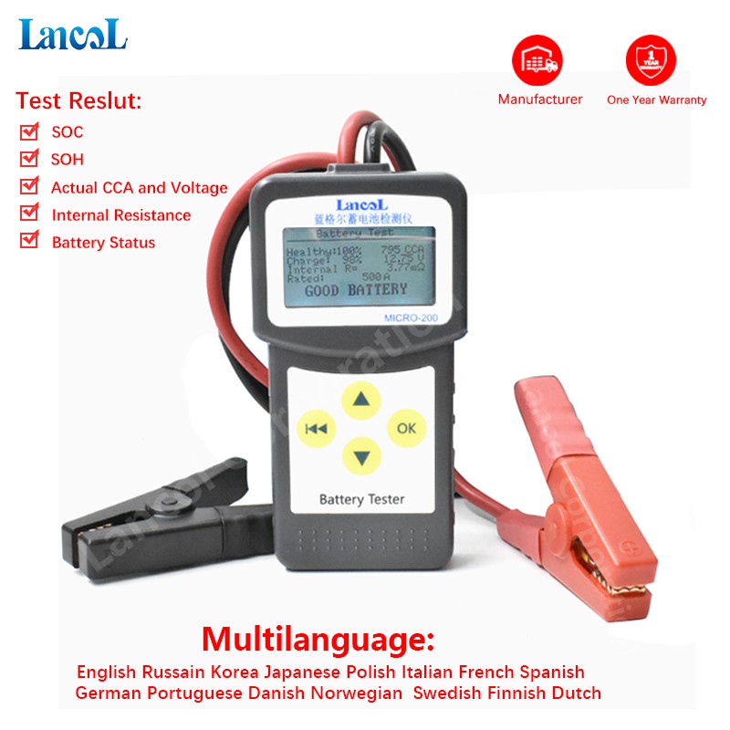 Jual Alat Tes dan Cek Aki Battery Tester Analyzer Lancol Micro-200 30 ...