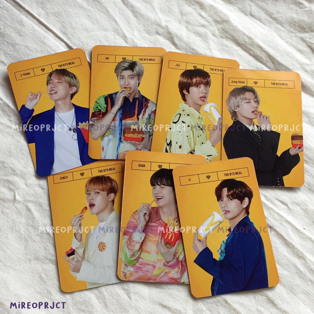 Jual BTS MEAL Photocard unofficial | BTS X MCD | Shopee Indonesia
