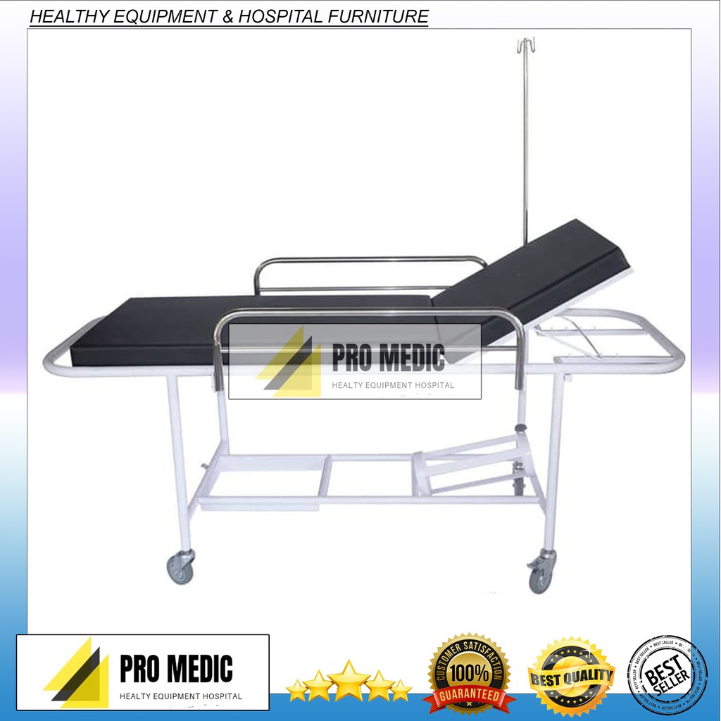 Jual Tandu Dorong Medis Komplit | Brankar Pasien Komplit Powder Coating ...