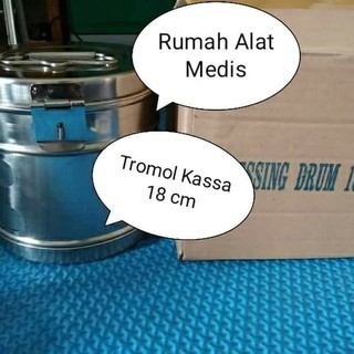 Jual tromol kasa 18 cm tromol kassa sterilisator basah kasa tromol ...