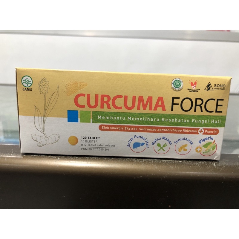 Jual Curcuma Force Memelihara Kesehatan Fungsi Hati 1 Strip @ 12 Tablet ...