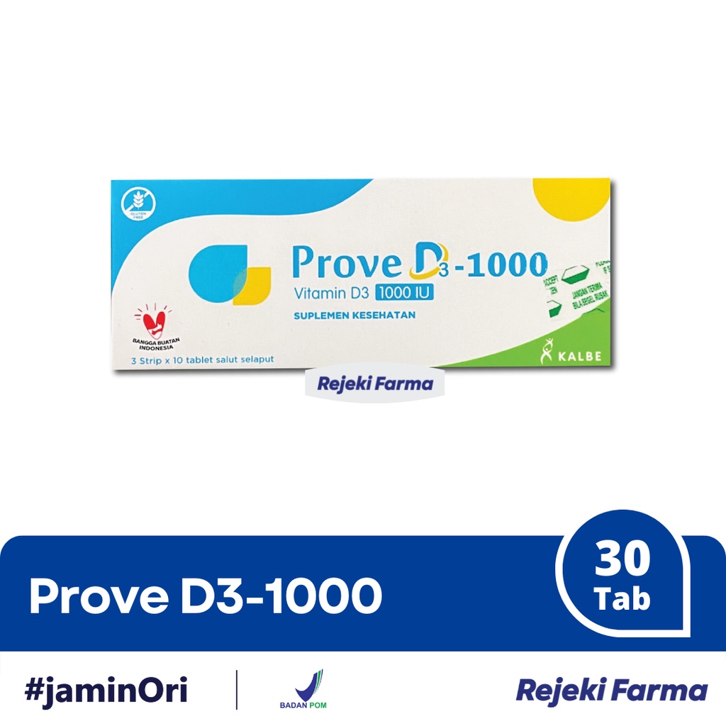Jual Prove D3 1000 iu 1 box isi 3 strip 10 Tablet / 30 D 3 1000iu ...