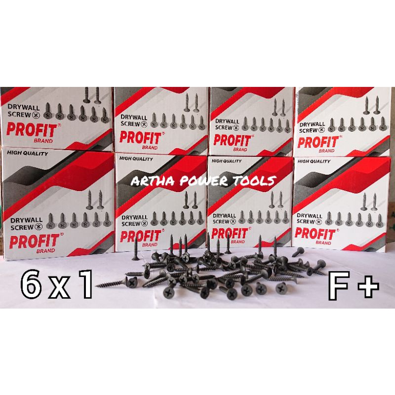 Jual Sekrup gypsum/SCREW DRYWALL MERK PROFIT ukuran 6x1 kwalitas bagus ...
