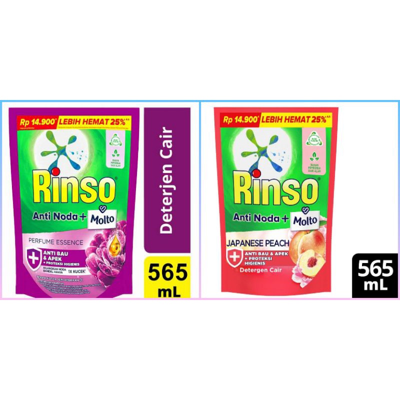Jual RINSO Detergent Cair Anti Noda + Molto Kemasan 565ml | Shopee ... Jual RINSO Detergent Cair Anti Noda + Molto Kemasan 565ml | Shopee ...