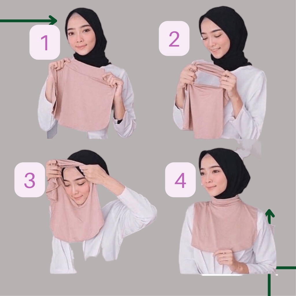 Jual GNT - Manset Leher Hijab Premium Inner Leher Dalaman Dada Polos ...