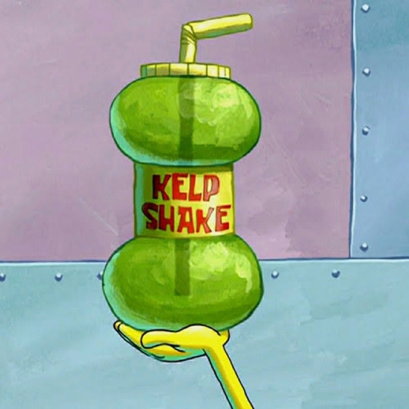 Jual kelp shake minuman spongebob Free masker | Shopee Indonesia