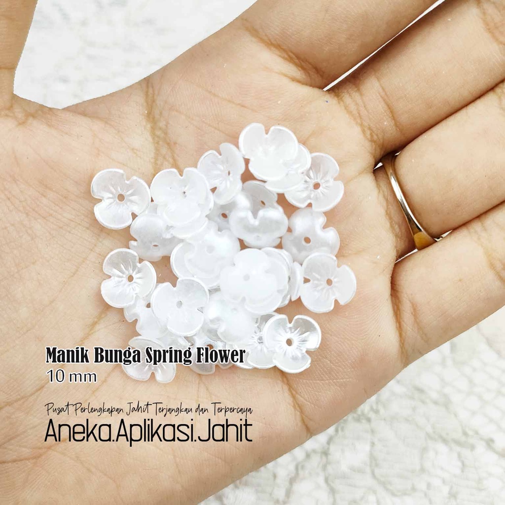 10 GRAM MOTE MANIK BUNGA SPRING FLOWER / BUNGA BAHAN DIY 10 MM | Shopee ...