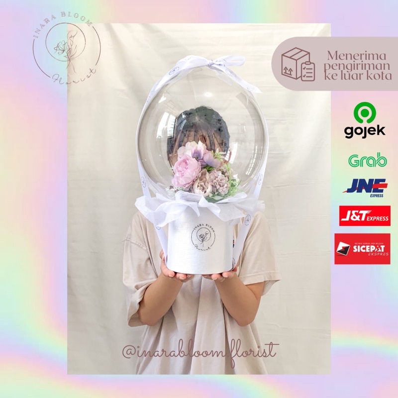 Jual Box Bunga/ Buket balon/ Balon box/ Bloom box/ bunga balon bunga ...