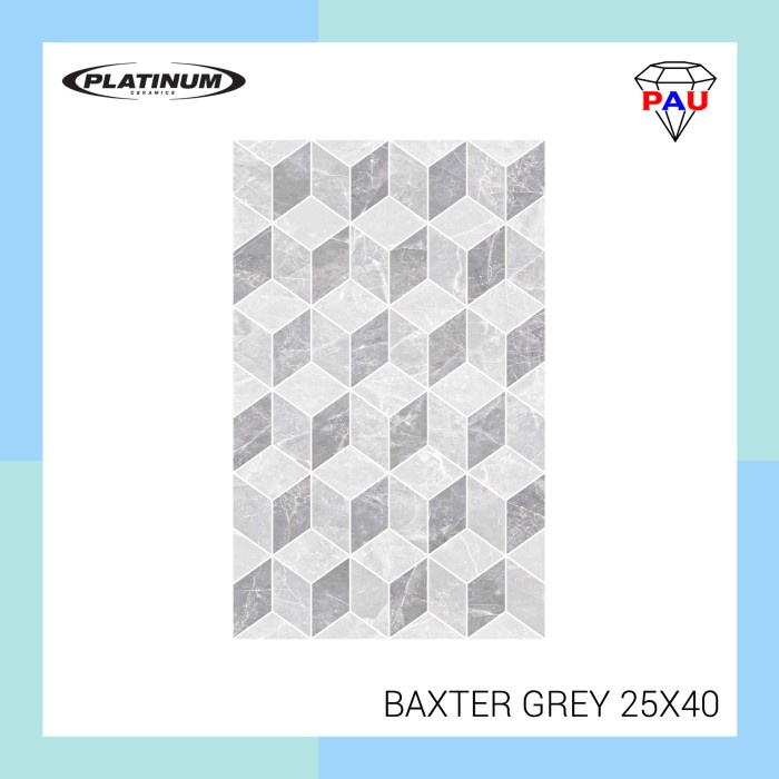 Jual Keramik Dinding PLATINUM 25x40 BAXTER - Grey | Shopee Indonesia