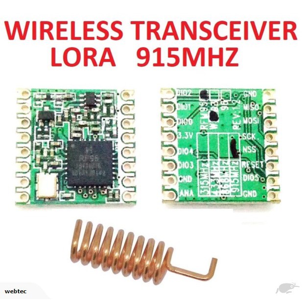 Jual RFM95 915 MHz LoRa Chip HopeRF Module RFM95W Long Range RF Wireless Transceiver Arduino ...
