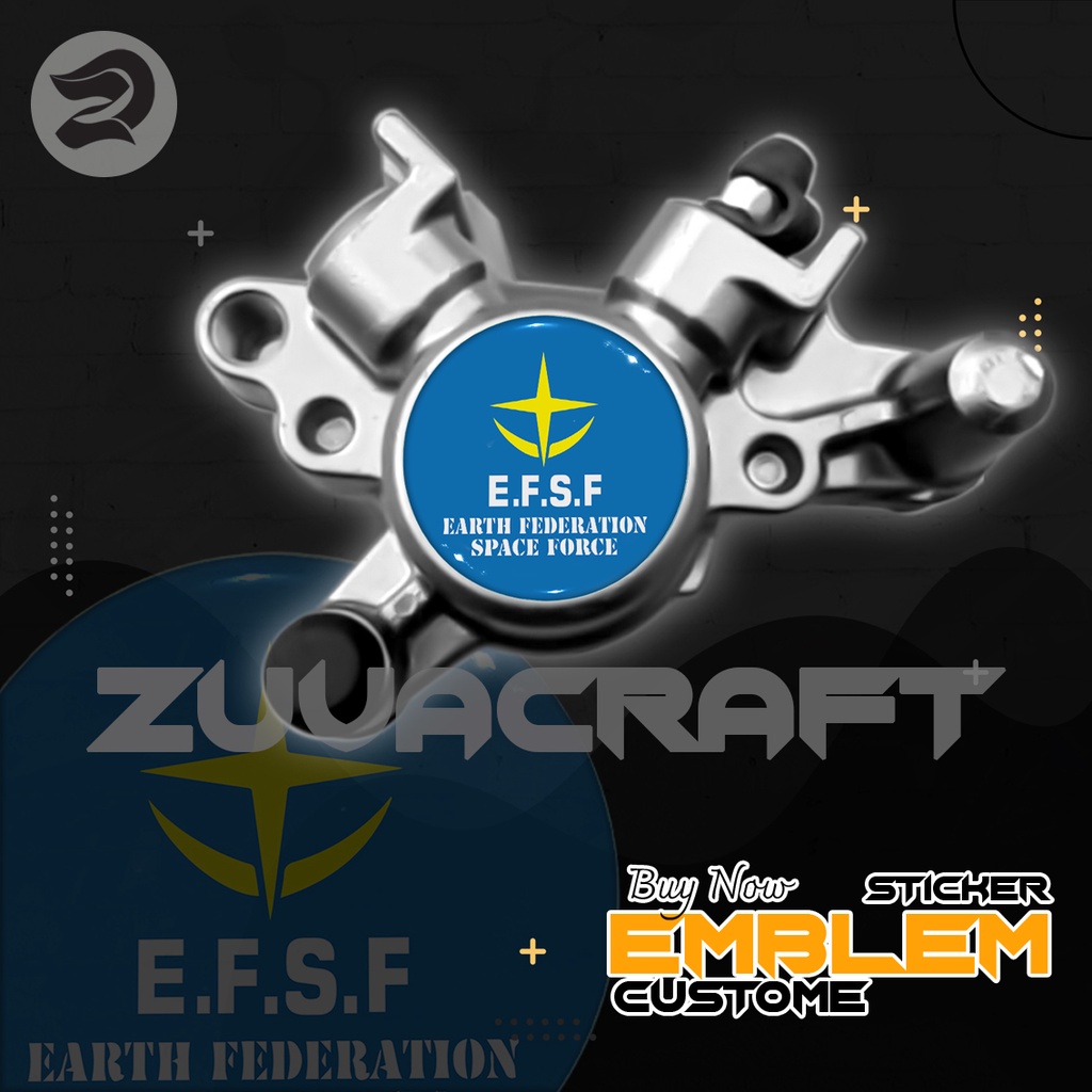 Jual STIKER MOTOR EMBLEM 3D LOGO GUNDAM EFSF KALIPER REM AKSESORIS ...