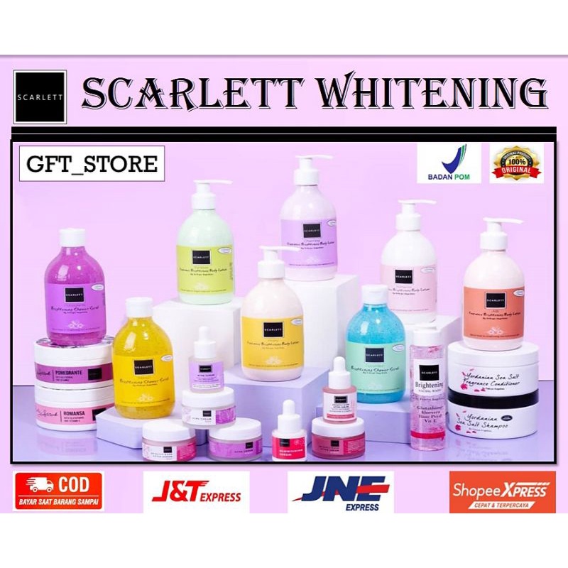 Jual Scarlett Whitening [100% ORI] Scarlet Paket Lengkap Serum Cream ...
