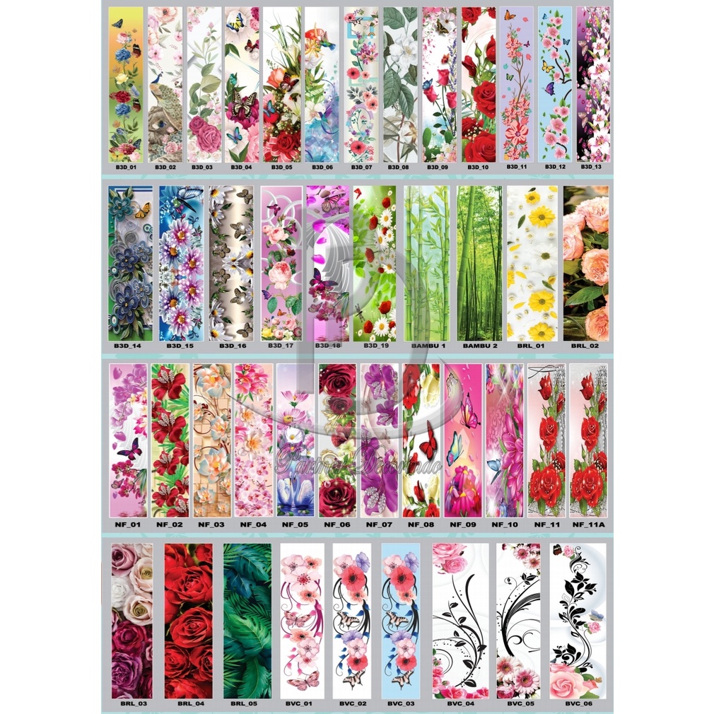Jual Stiker Kaca /Sticker Kaca Lemari Tempel Dari Dalam Aneka Motif ...