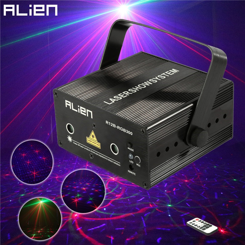 Jual Mini 300mw Remote Laser Stage Lighting Effect Red Green Blue ...