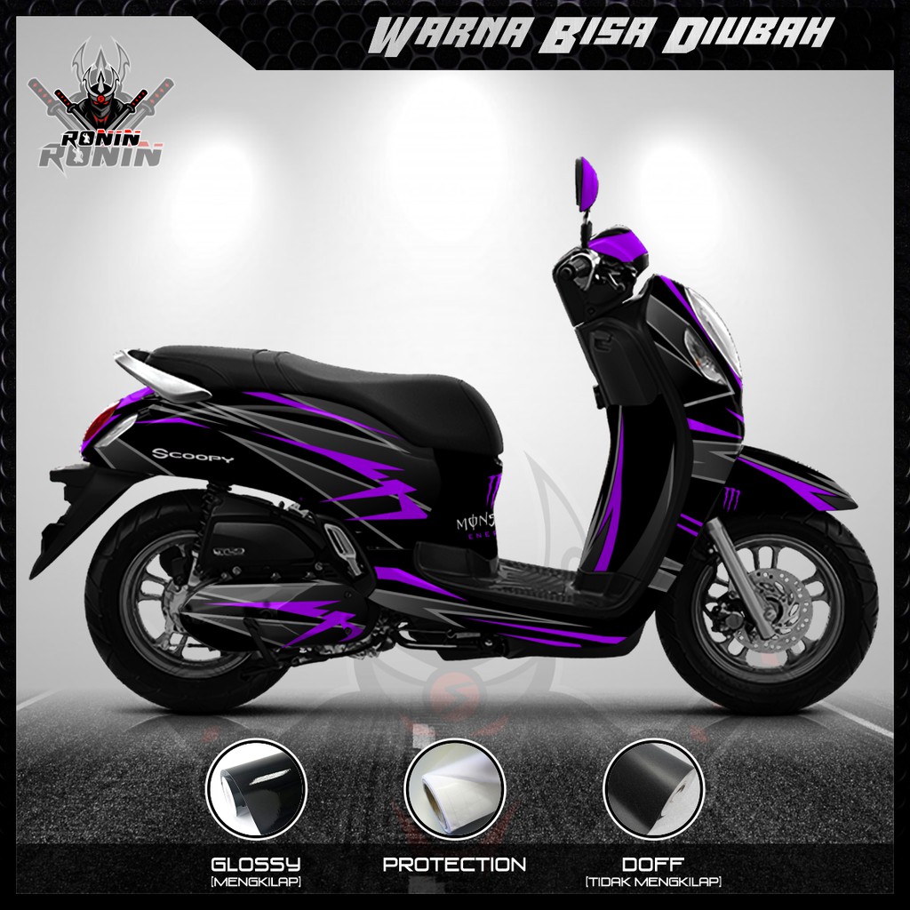 Jual Sticker Decal All New Scoopy, Scoopy 2021 Full Body Full Blok (Motif Abs. Racing Purple ...