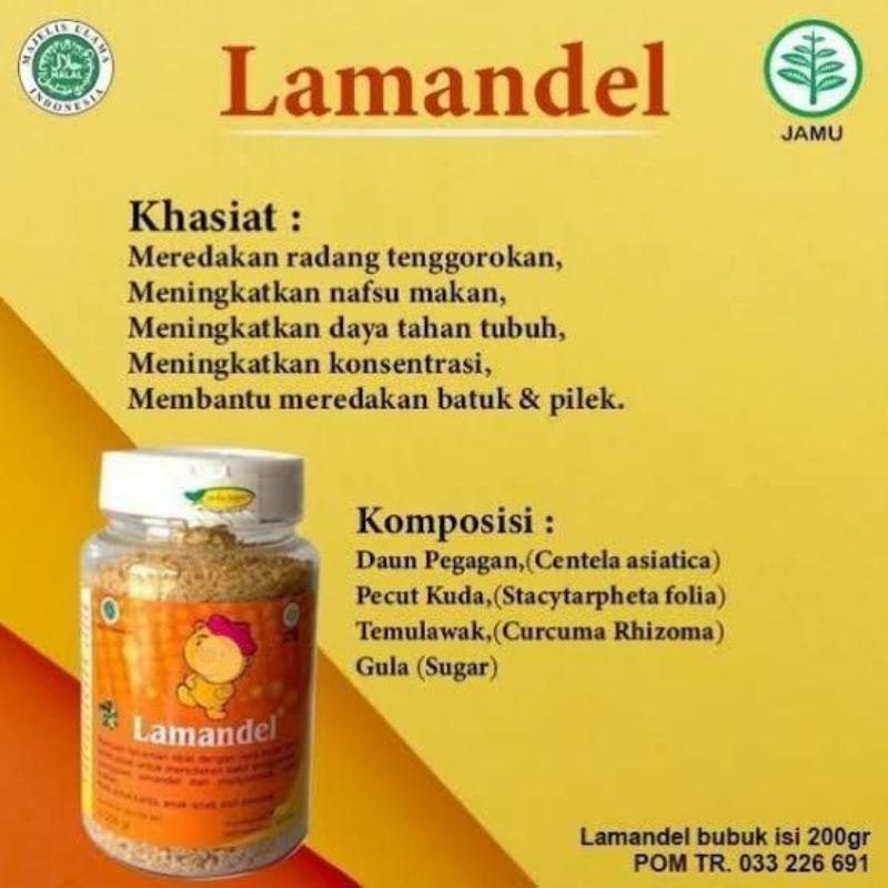 Jual Herbal Amandel Lamandel Limandel bubuk Radang tenggorokan Batuk ...