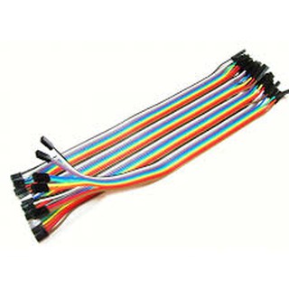 Jual kabel jumper arduino 20cm female to female 40pin 40p pelangi ...