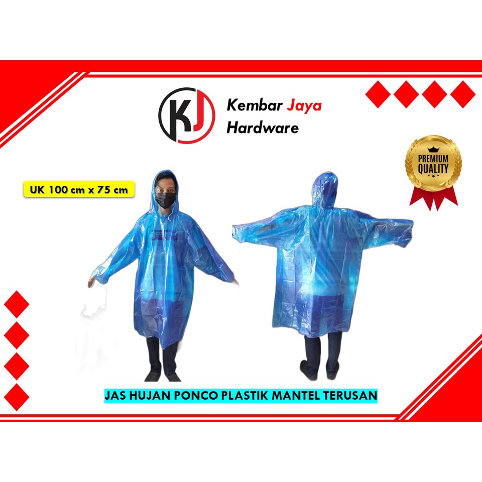 Jual Jas Hujan Ponco Plastik HDPE Mantel Terusan Tebal Murah Bagus | Shopee Indonesia