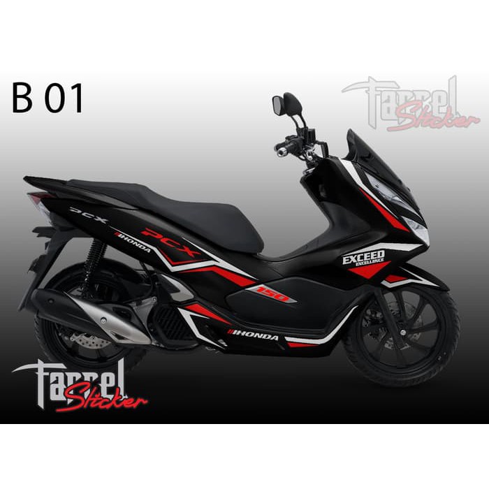 Jual aksesoris PCX stiker pcx sticker stripping pcx hitam b2 Murah ...