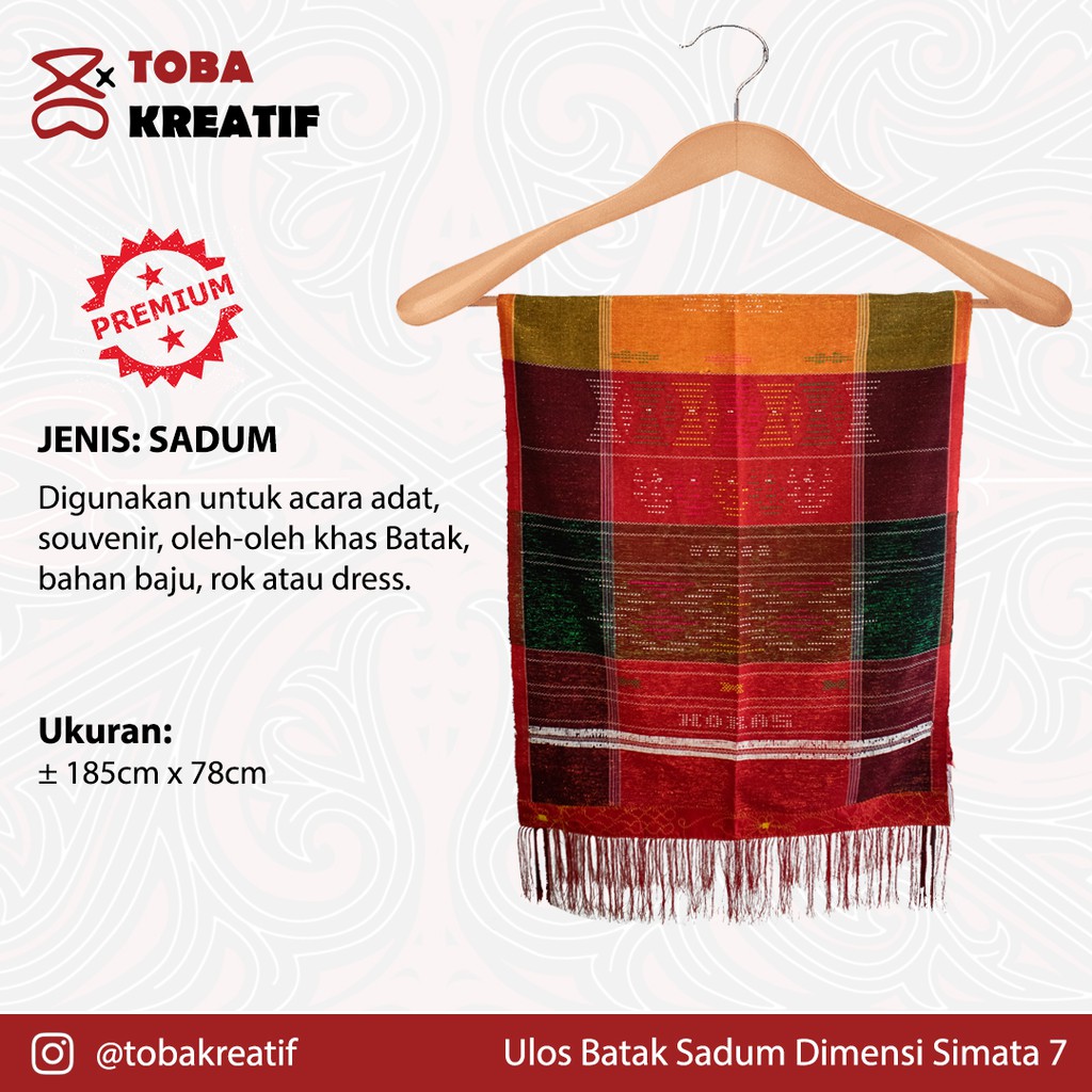 Jual Kain Ulos Batak Toba Sadum Dimensi Simata 7 Indonesia|Shopee Indonesia
