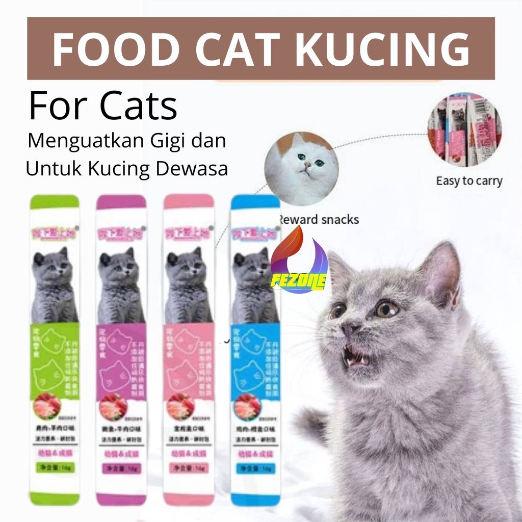 Jual Snack Cemilan Kucing Cat Strips 15 gram Makanan Penggemukan Kucing ...
