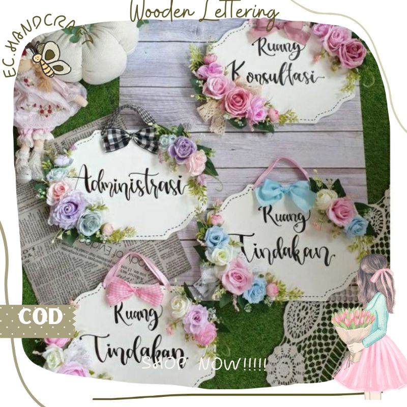 Jual Hiasan Pintu dan Dinding Wooden Lettering Tulisan Custom Hiasan ...