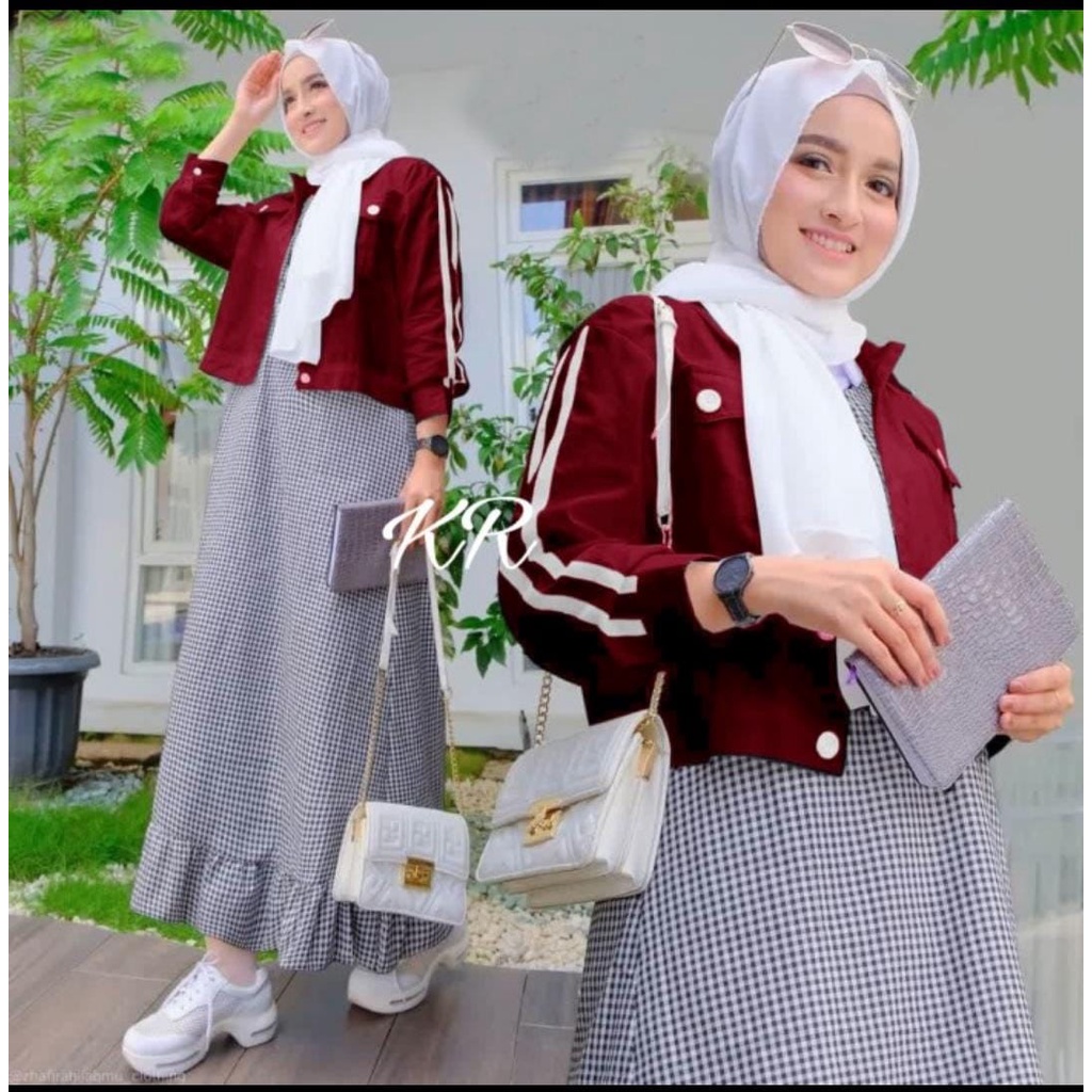 Jual Baju Pesta Dress Overal Wanita Modis Kerja Kantor Adem Terbaru ...