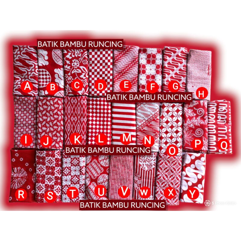 Jual Crn kain batik merah putih bahan seragam batik merah putih murah ...