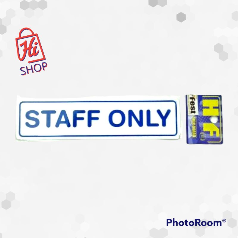 Jual Sign Sticker STAFF ONLY (bisa COD) | Shopee Indonesia
